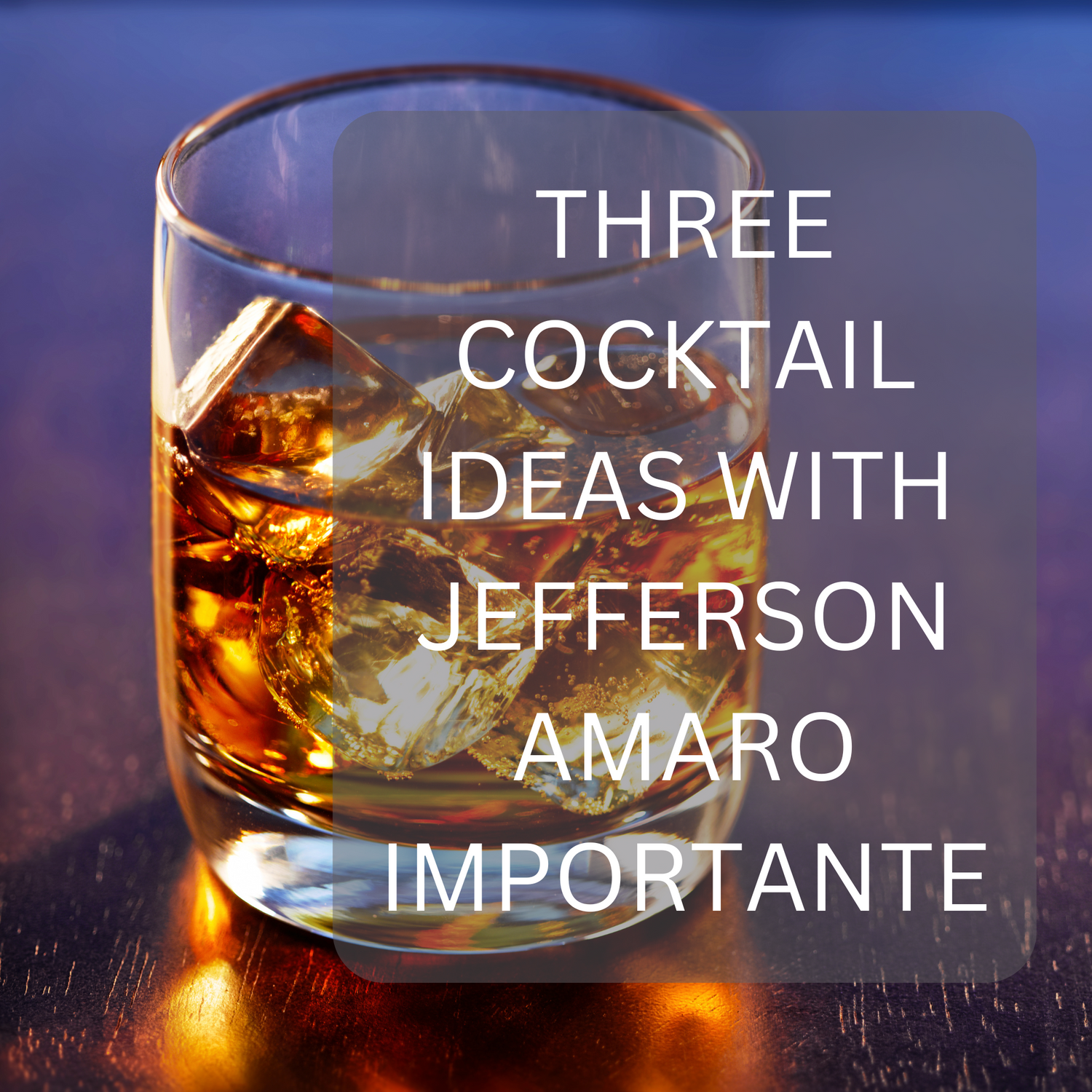 Three Cocktail Ideas with Jefferson Amaro Importante – Spritz & Co