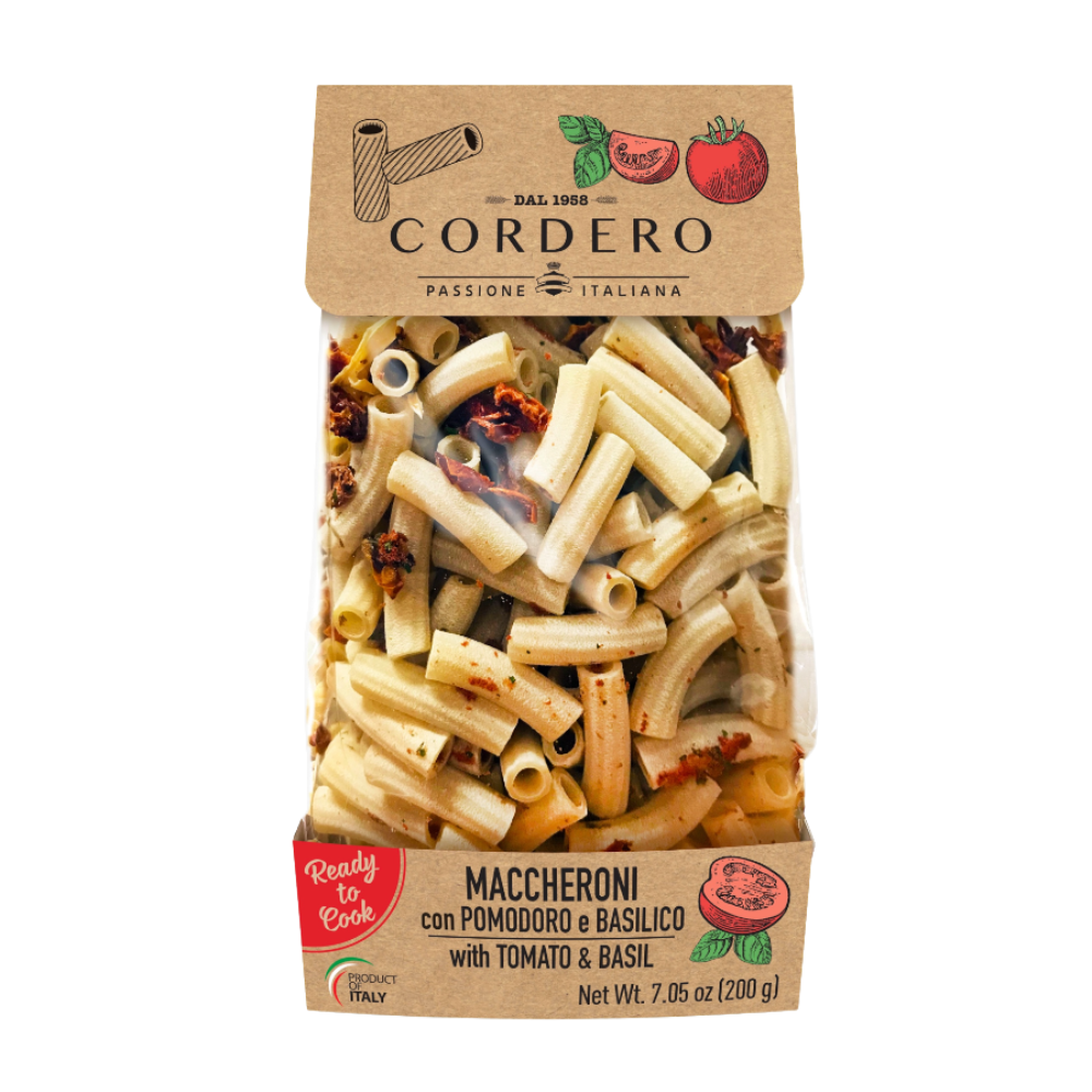 Cordero Maccheroni with Tomato & Basil 200g | Italian Tomato Basil ...