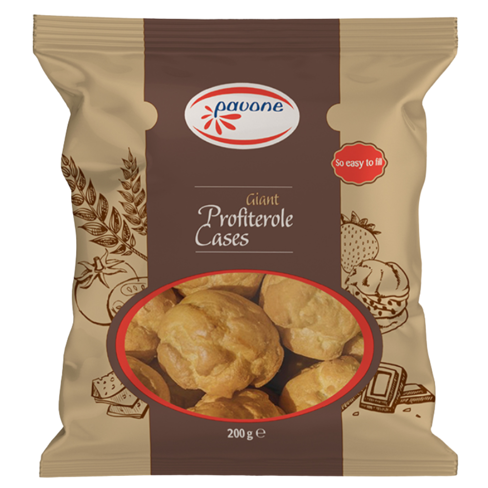 Pavone Giant Profiterole Cases 200g | Ready-to-Fill Italian Pastry ...