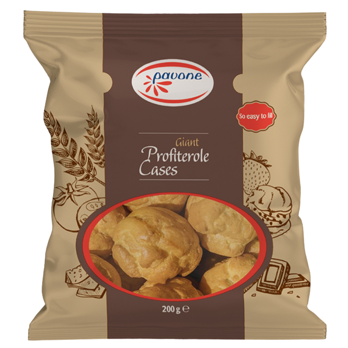 Pavone Giant Profiterole Cases 200g | Ready-to-Fill Italian Pastry ...